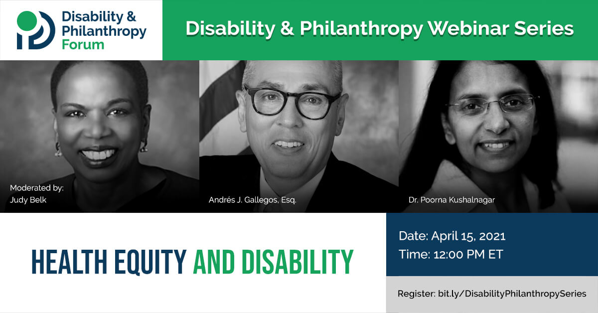 Disability & Philanthropy Webinar Series: Health Equity and Disability ...