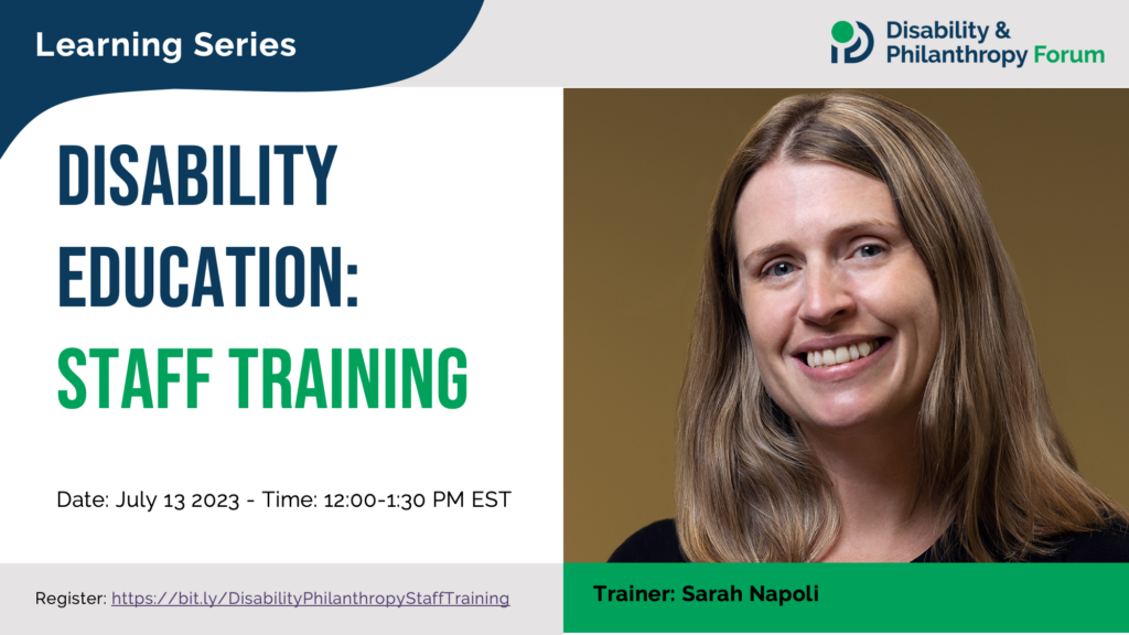 Disability Staff Training - Disability & Philanthropy Forum